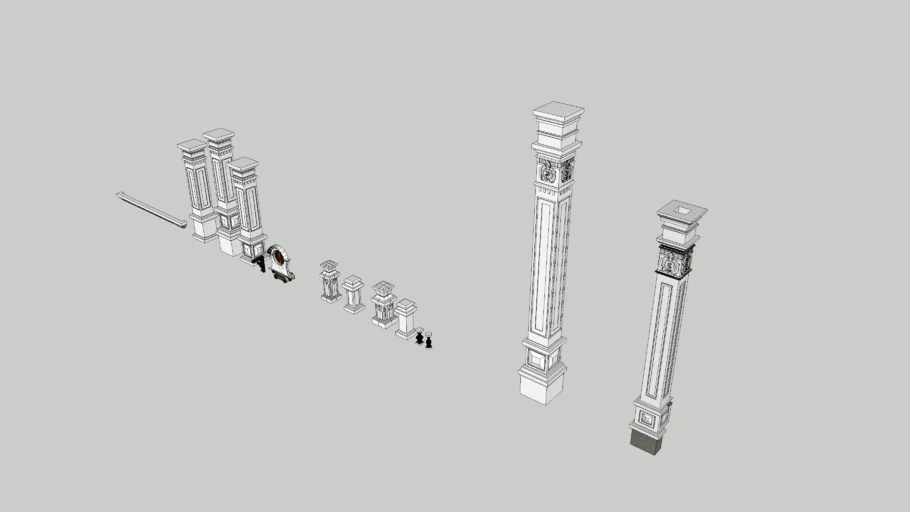 cot co dien (126) | 3D Warehouse