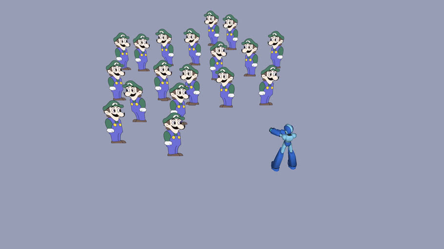 Megaman VS Weegee horde | 3D Warehouse