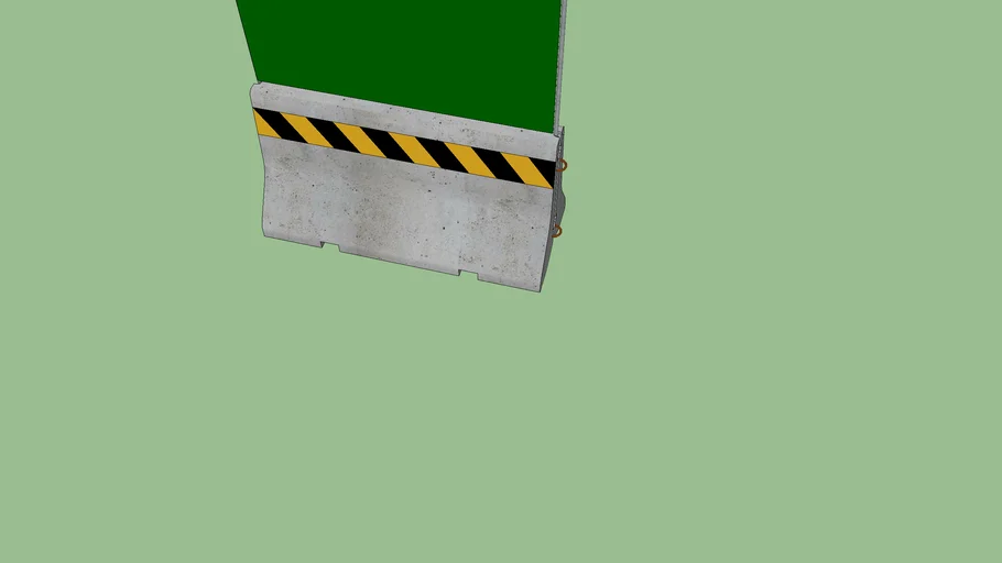 concrete k rail | 3D Warehouse