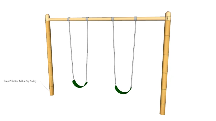 Single Post Swing Bamboo Themed | 3D Warehouse