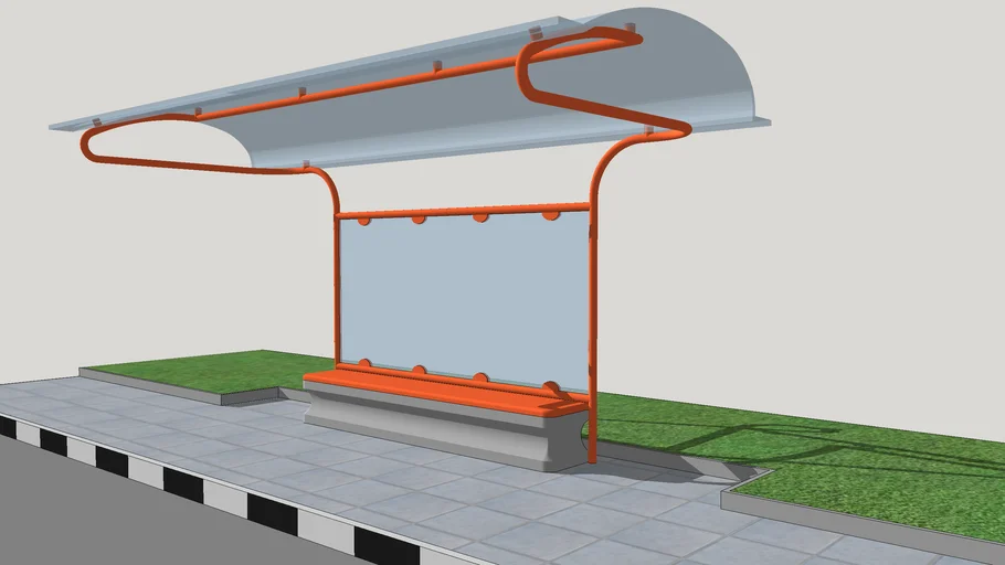 Simple bus-shelter | 3D Warehouse