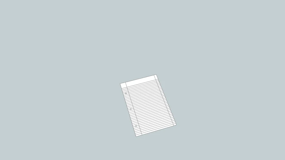 notebook paper | 3D Warehouse