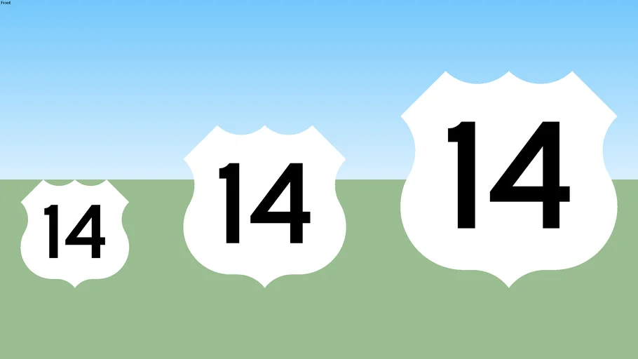 U.S. 14 Sign | 3D Warehouse