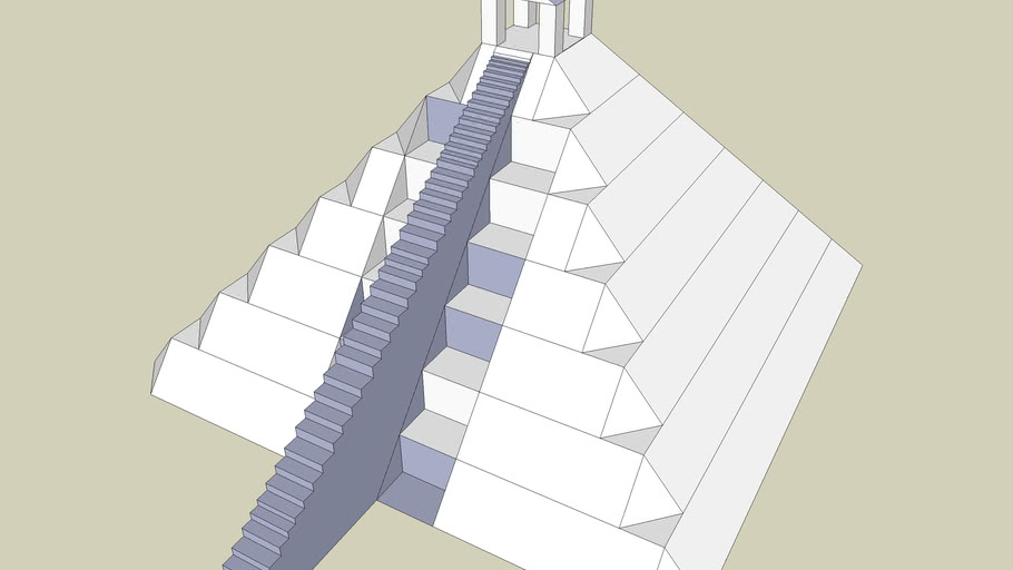 Aztec Style Pyramid (Uncolured Version) | 3D Warehouse