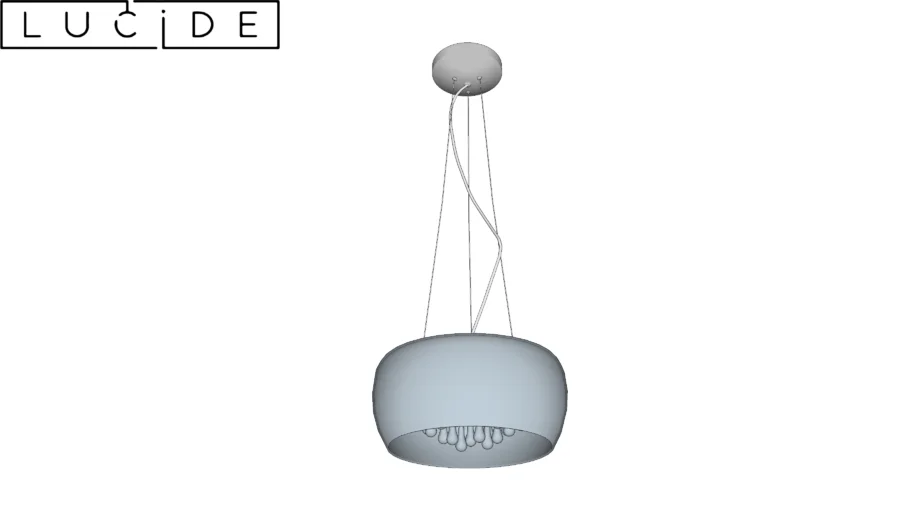 Lucide PEARL - Pendant light - Ø 40 cm - 5xG9 - Chrome | 3D Warehouse
