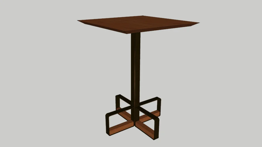 Wood & Steel Cafe Table | 3D Warehouse