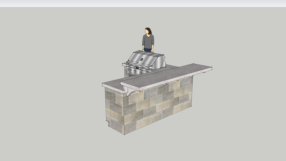 outdoor grill and counter | 3D Warehouse