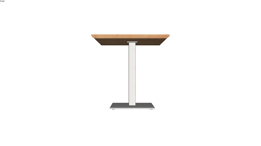 Alexa Bistro Table 29H White & Teak 41770/1 | 3D Warehouse