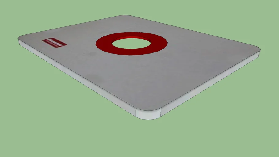 Woodpecker's Aluminum Router Plate Insert | 3D Warehouse