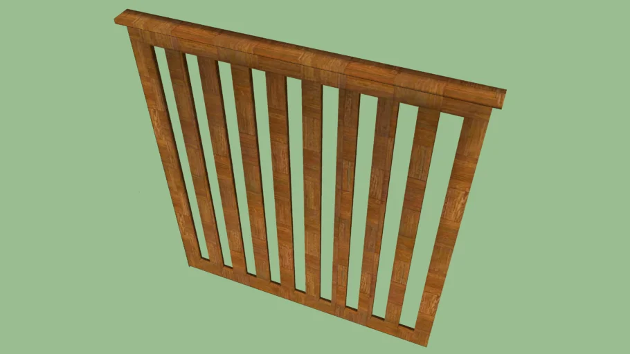wood railing section | 3D Warehouse