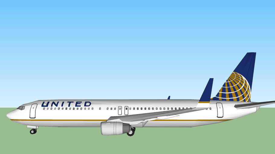 United 737-800 | 3D Warehouse