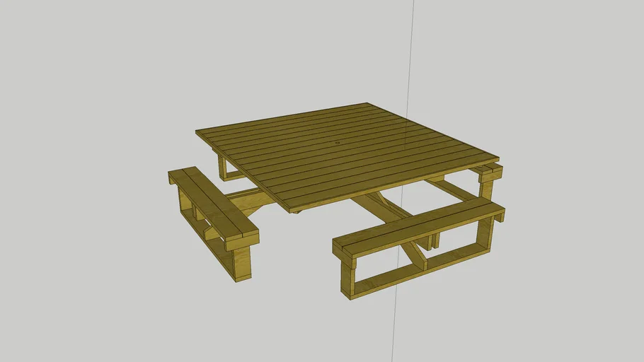 Large Picnic Table | 3D Warehouse