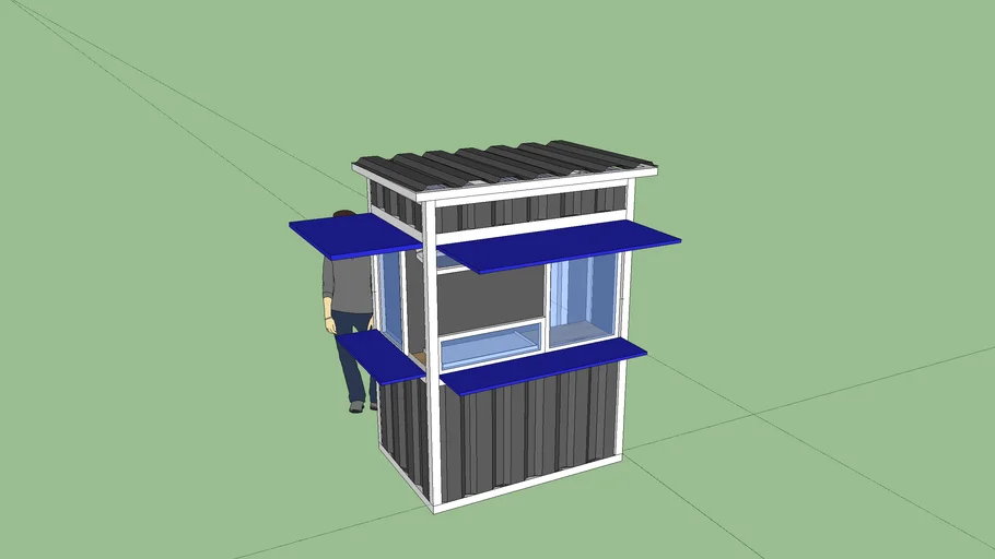 Container booth pizza gray | 3D Warehouse