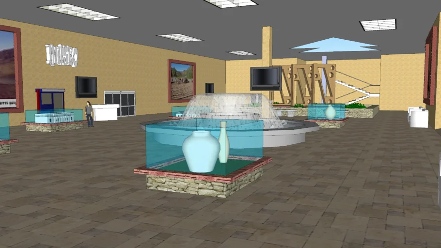 Interior Del Museo En 3d Max Maqueta De Museo