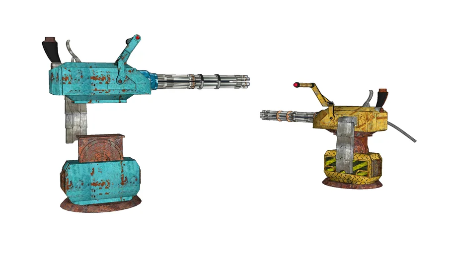 Portable turret Gatling gun | 3D Warehouse