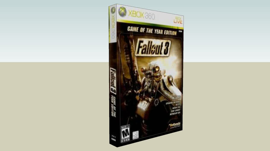 Fallout 3 Game of the Year Edition Xbox 360 game case | 3D Warehouse