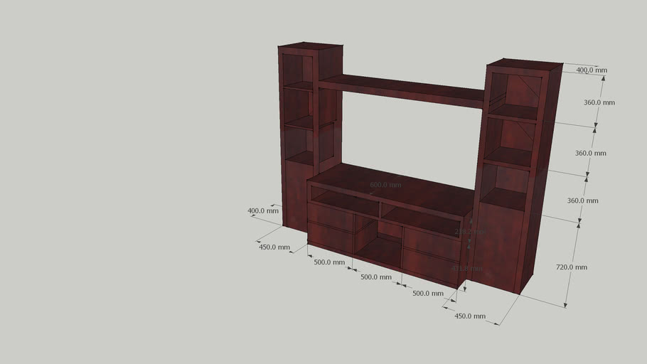 TV Unit Design | 3D Warehouse
