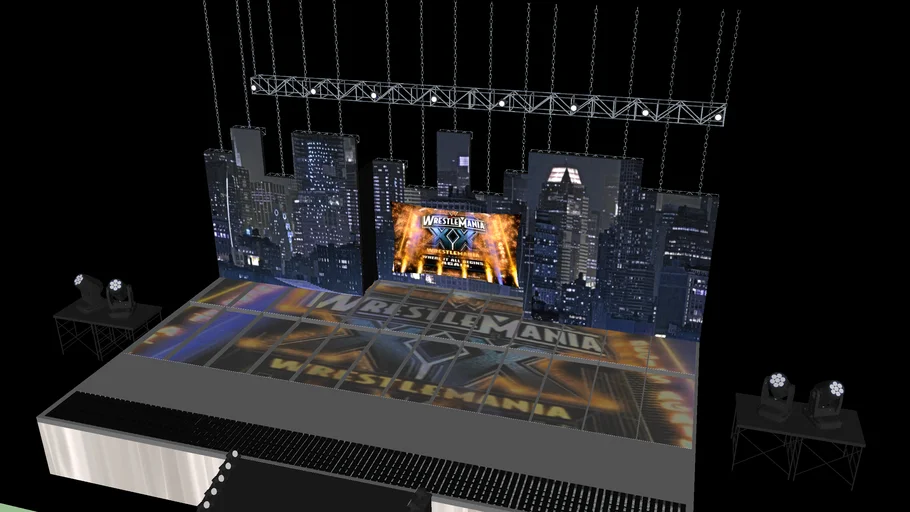 WWE WrestleMania 20 (XX) Stage Model | 3D Warehouse