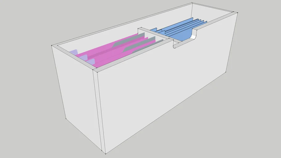 Drawer with folder compartments | 3D Warehouse