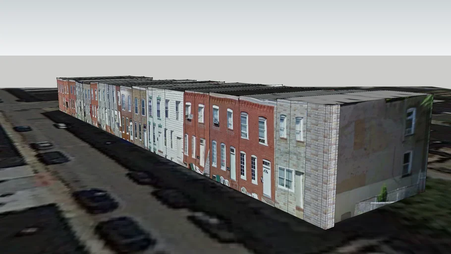Miles Avenue Rowhomes | 3D Warehouse