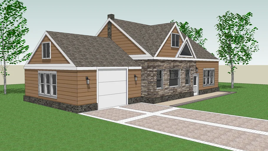 Simple Brown House | 3D Warehouse