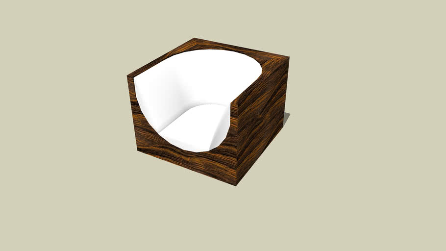 Cube_chair_pau_ferro | 3D Warehouse