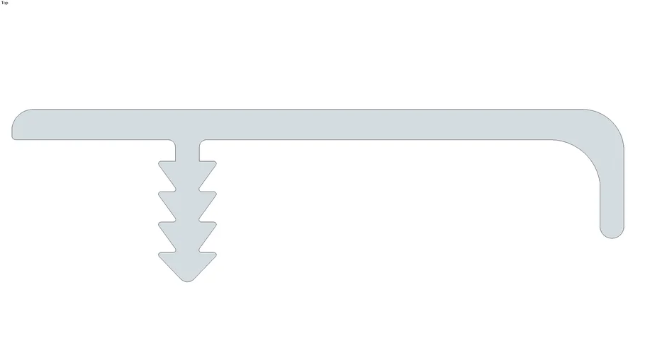 Contemporary Drawer Handle for 3/4' Panel | 3D Warehouse