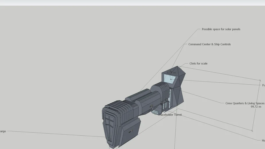 Dual Universe] CVC - Exploration Crusier LC-E08/10-N-BNT/NO-A1 'Bulldog' | 3D Warehouse