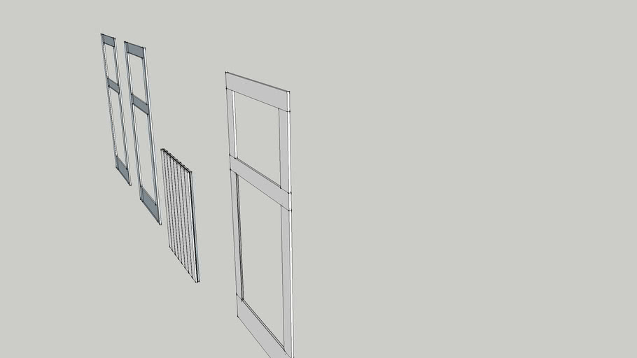 3 layer barn door | 3D Warehouse