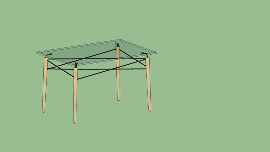 Mesa Eames / vidrio | 3D Warehouse
