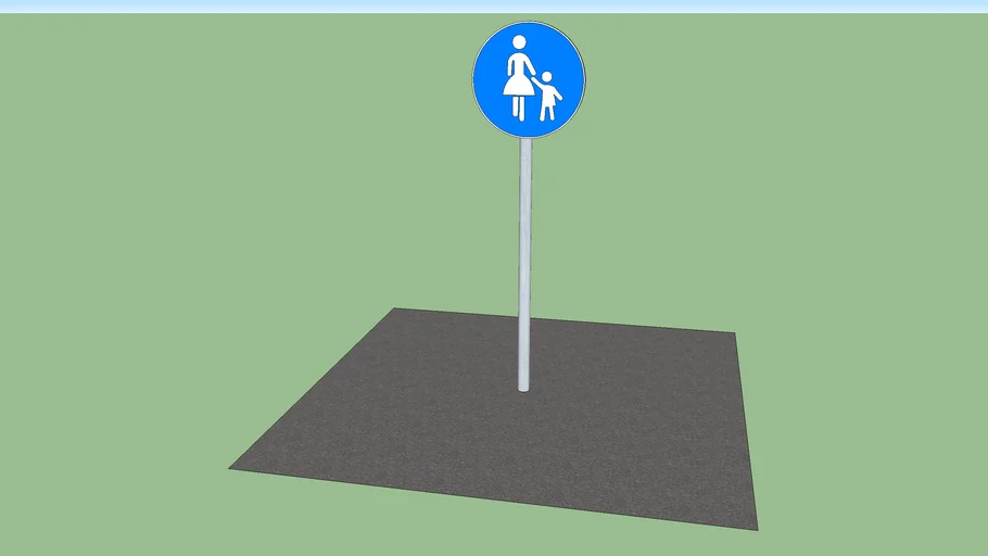 Gehweg Straßenschild | 3D Warehouse