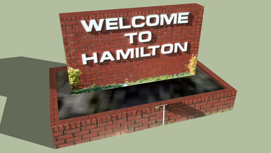 Welcome Sign Hamilton, Alabama | 3D Warehouse