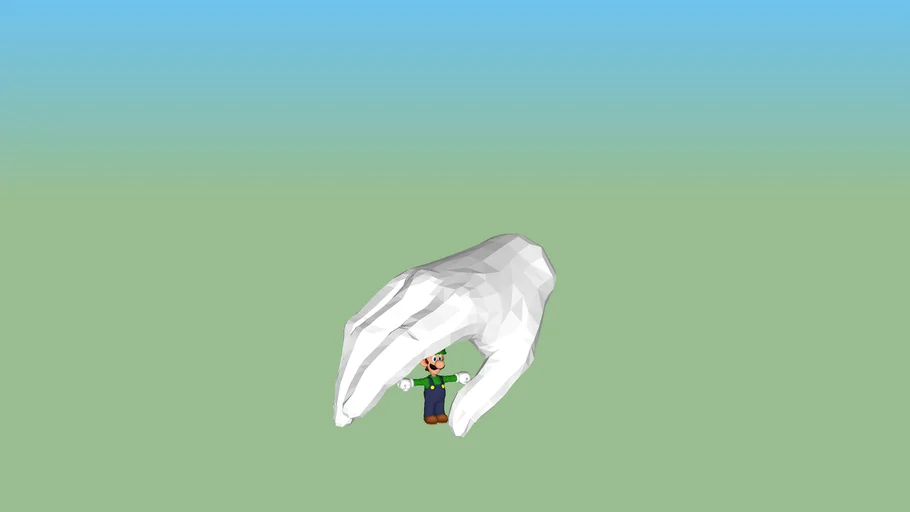 Master hand grabbing Luigi | 3D Warehouse