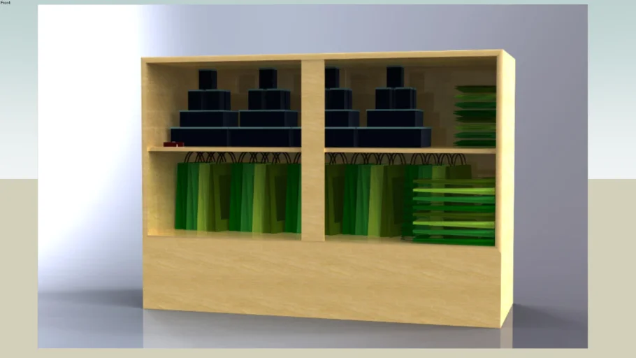 4' Maple Service Counter | 3D Warehouse