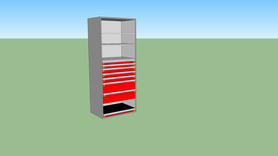 Drawer In Shelving 36x24x87 | 3D Warehouse