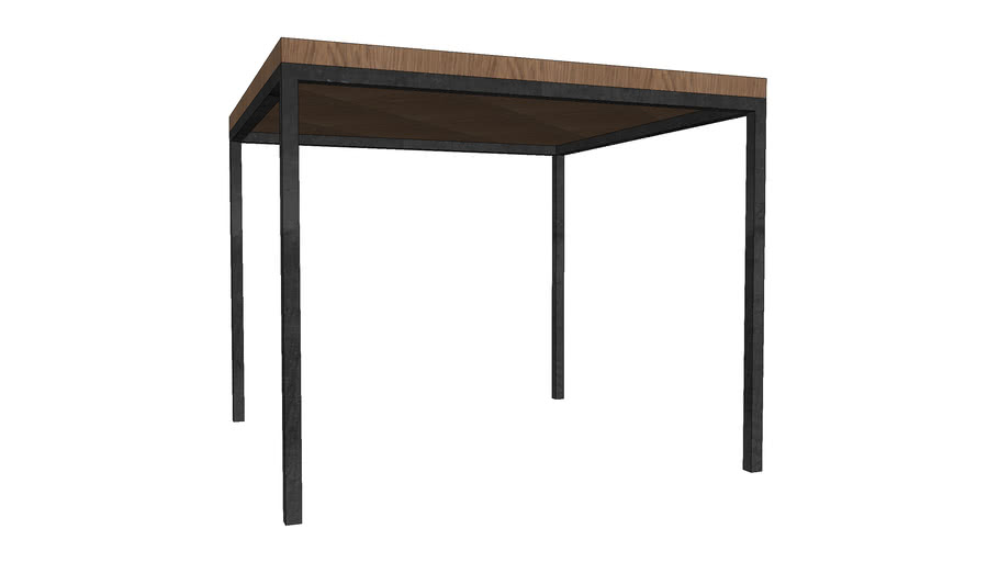 Industrial Modern Dining Table Square Top | 3D Warehouse