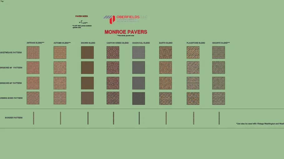 Oberfields Monroe Paver Series | 3D Warehouse