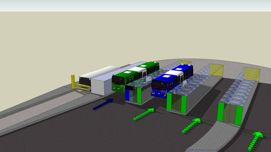 Terminal de Bus y Buses del Transantiago | 3D Warehouse