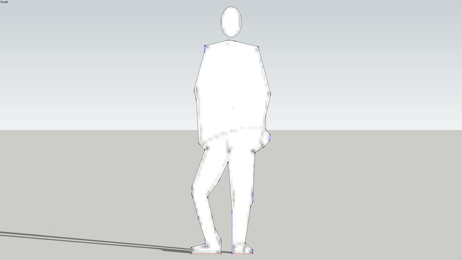 2D - Hand sketch Man standing | 3D Warehouse