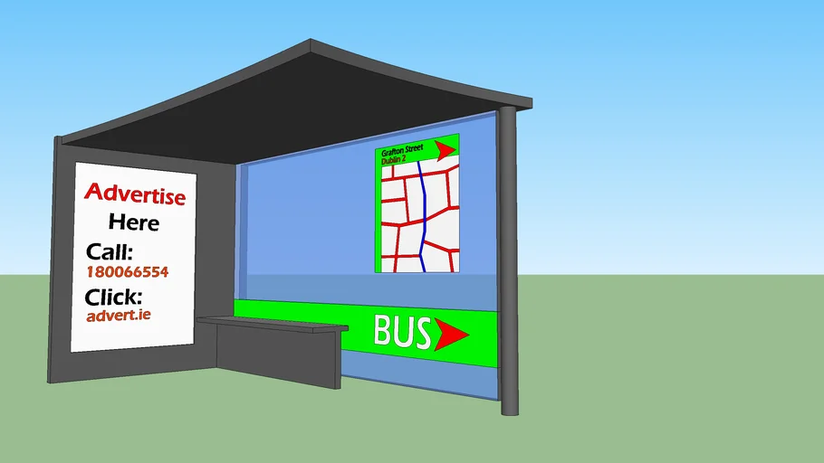 Sheltered Bus Stop | 3D Warehouse