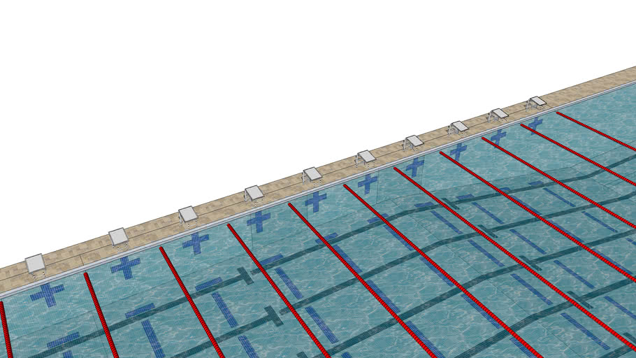 12 lane 25 yard pool | 3D Warehouse