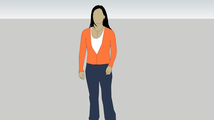 2d Woman Standing | 3D Warehouse