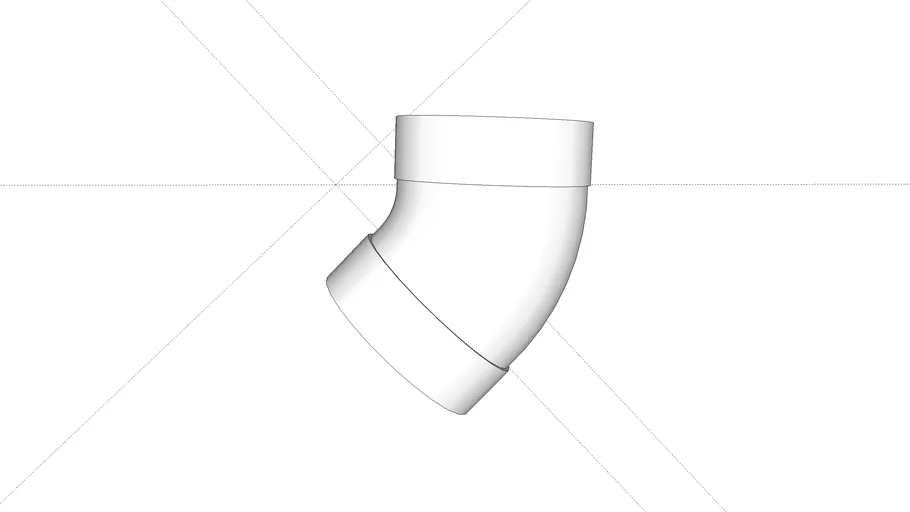 elbow PVC 125 * 45 | 3D Warehouse