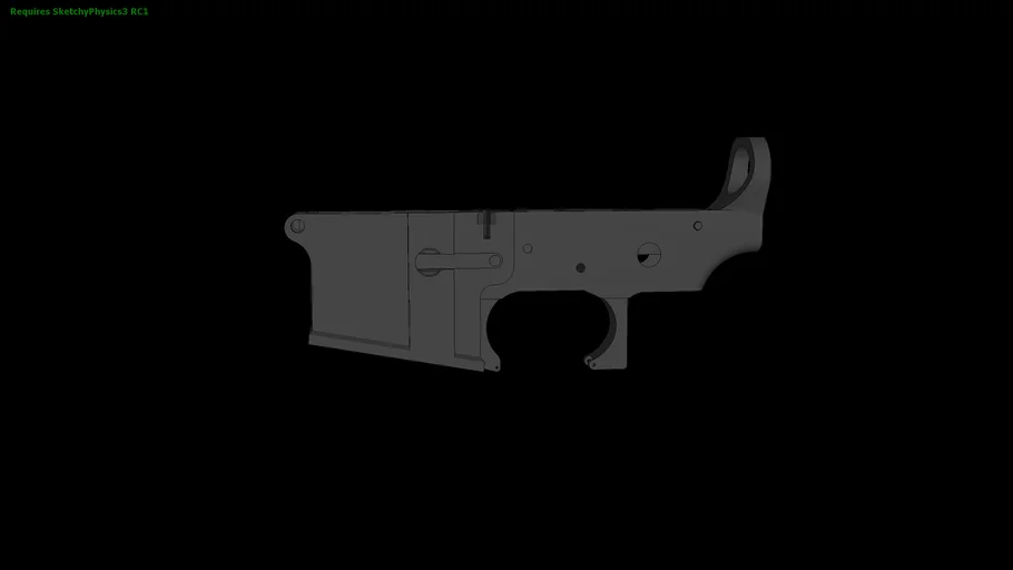 Stripped AR-15 Lower Reciever | 3D Warehouse