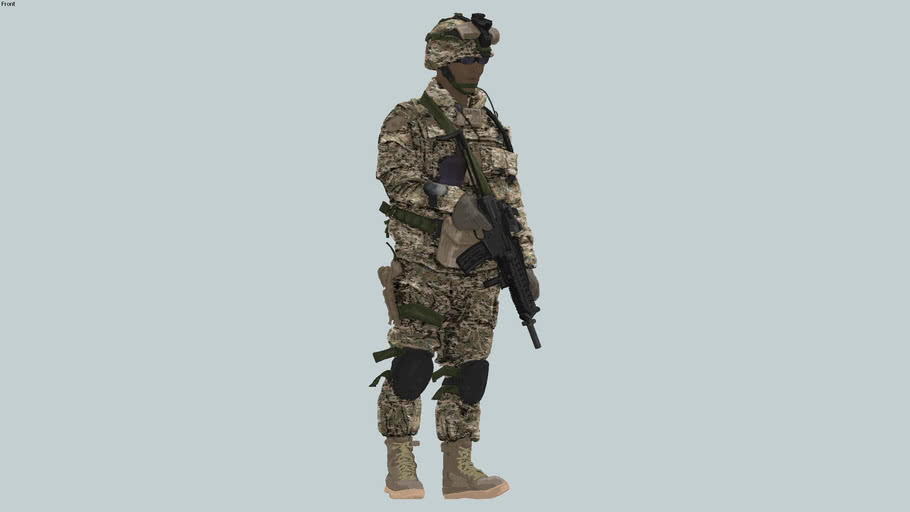 Soldier (2D face-me) | 3D Warehouse