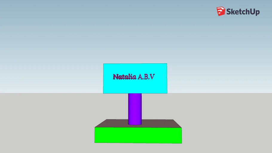 proyecto 3 letrero | 3D Warehouse