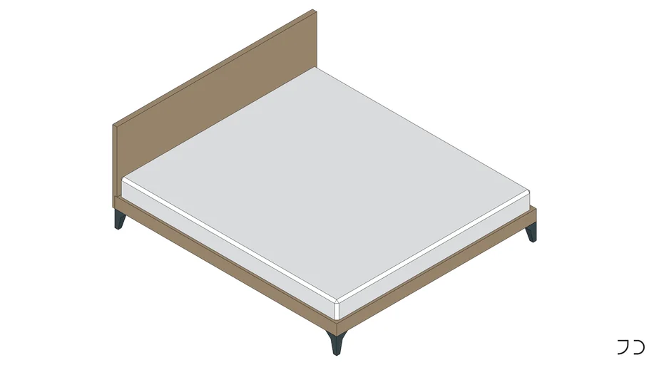 low poly] King size bed | 3D Warehouse