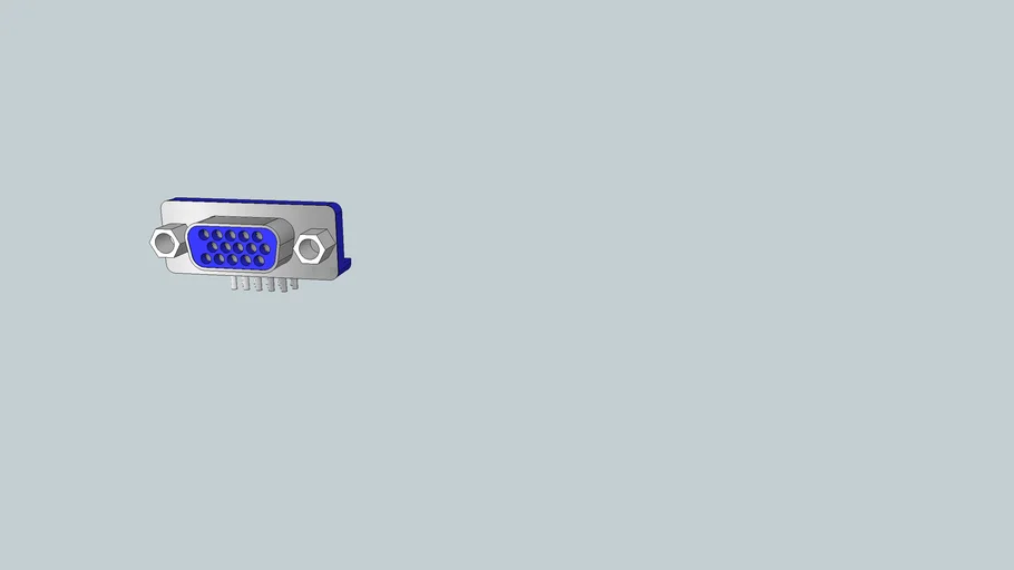 D-Sub DE-15 female VGA connector | 3D Warehouse