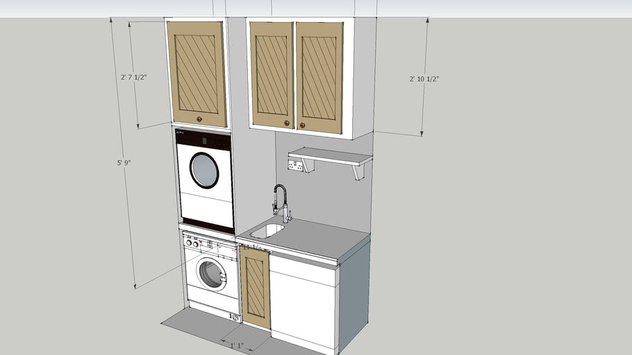 Utility room sink units | 3D Warehouse