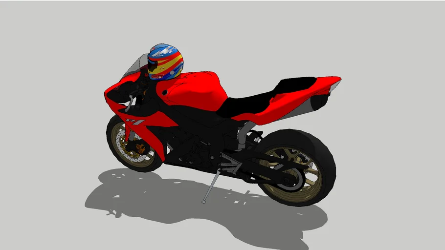 YAMAHA YZF R1 On Stand | 3D Warehouse